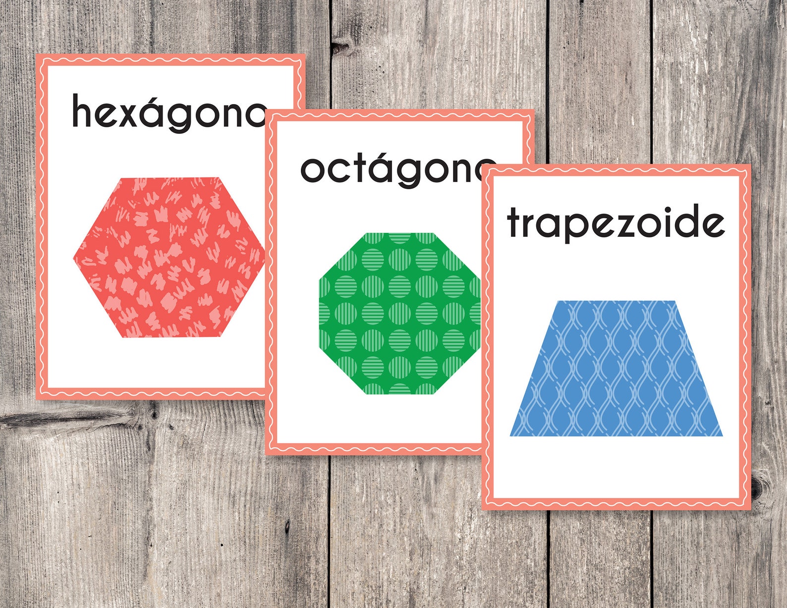 Spanish Printable Shapes Flashcards, Shapes Flashcards, Preschool ...