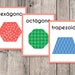 Spanish Printable Shapes Flashcards, Shapes Flashcards, Preschool ...