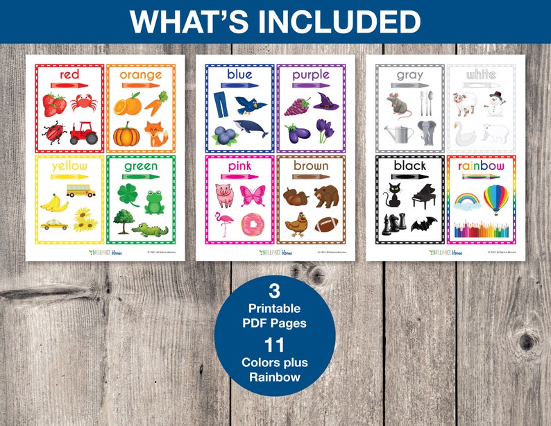 Printable Color Flashcards, Colors Flashcards, Preschool Activity ...