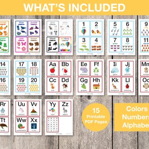Printable Flashcards Bundle Alphabet Color Flashcards - Etsy