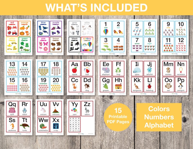 Printable Flashcards Bundle Alphabet Color Flashcards - Etsy UK