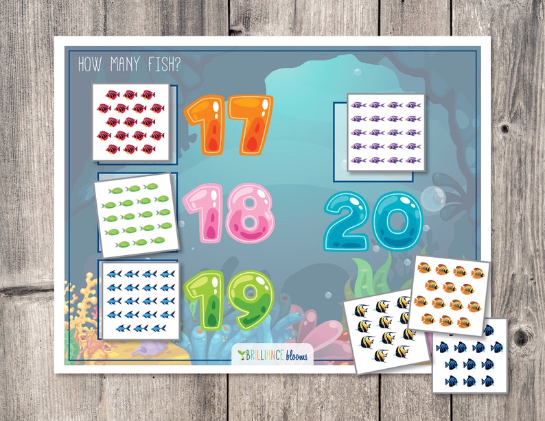 Printable Counting Activities Let's Count 11 to 20 Learn - Etsy