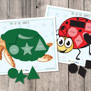 Printable Shape Matching Activity, Shape Sorting Activity, Preschool ...