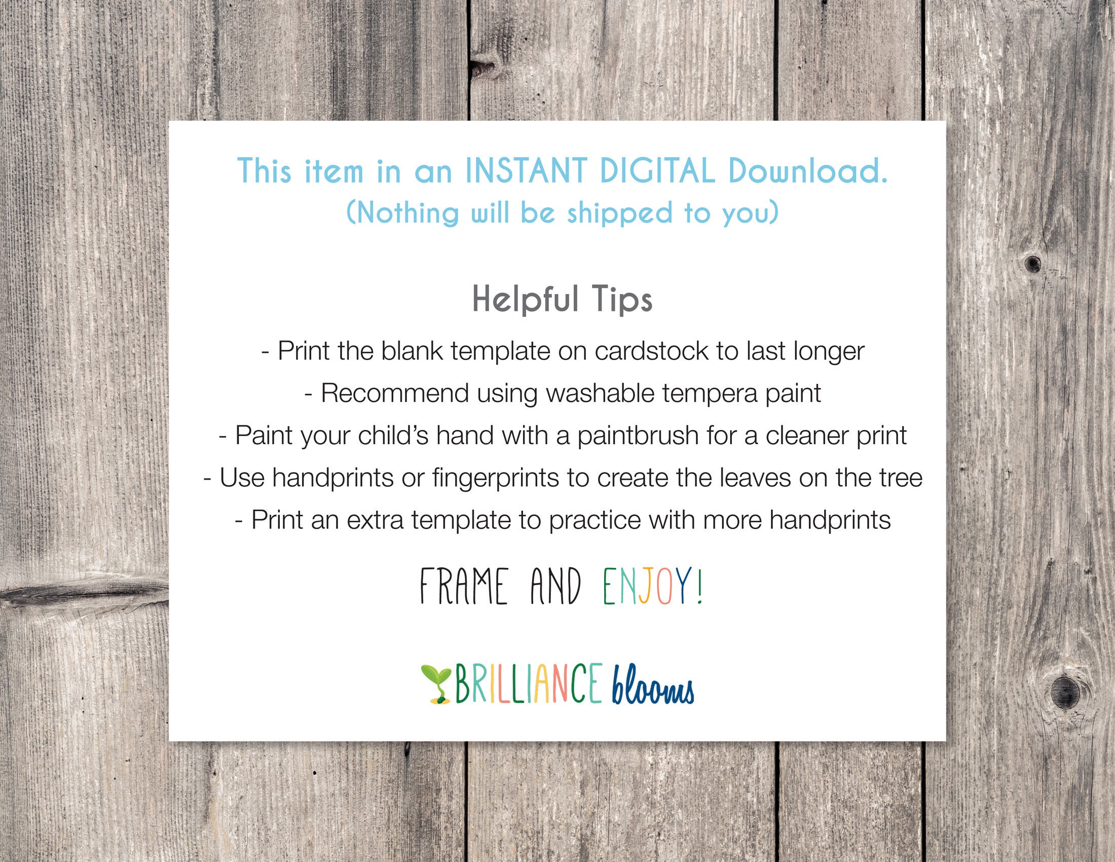 Handprint Tree Art, Mothers Day Handprint Art, DIY Kid Craft, Gift for ...