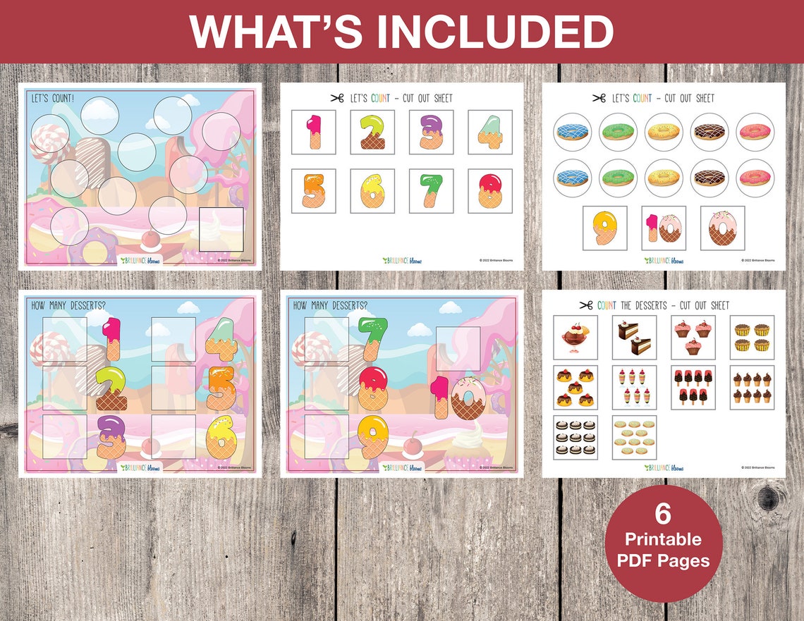 Printable Counting Activities, Let's Count 1 to 10, Learn to Count ...