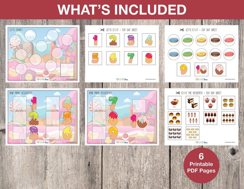 Printable Counting Activities Let's Count 1 to 10 Learn - Etsy