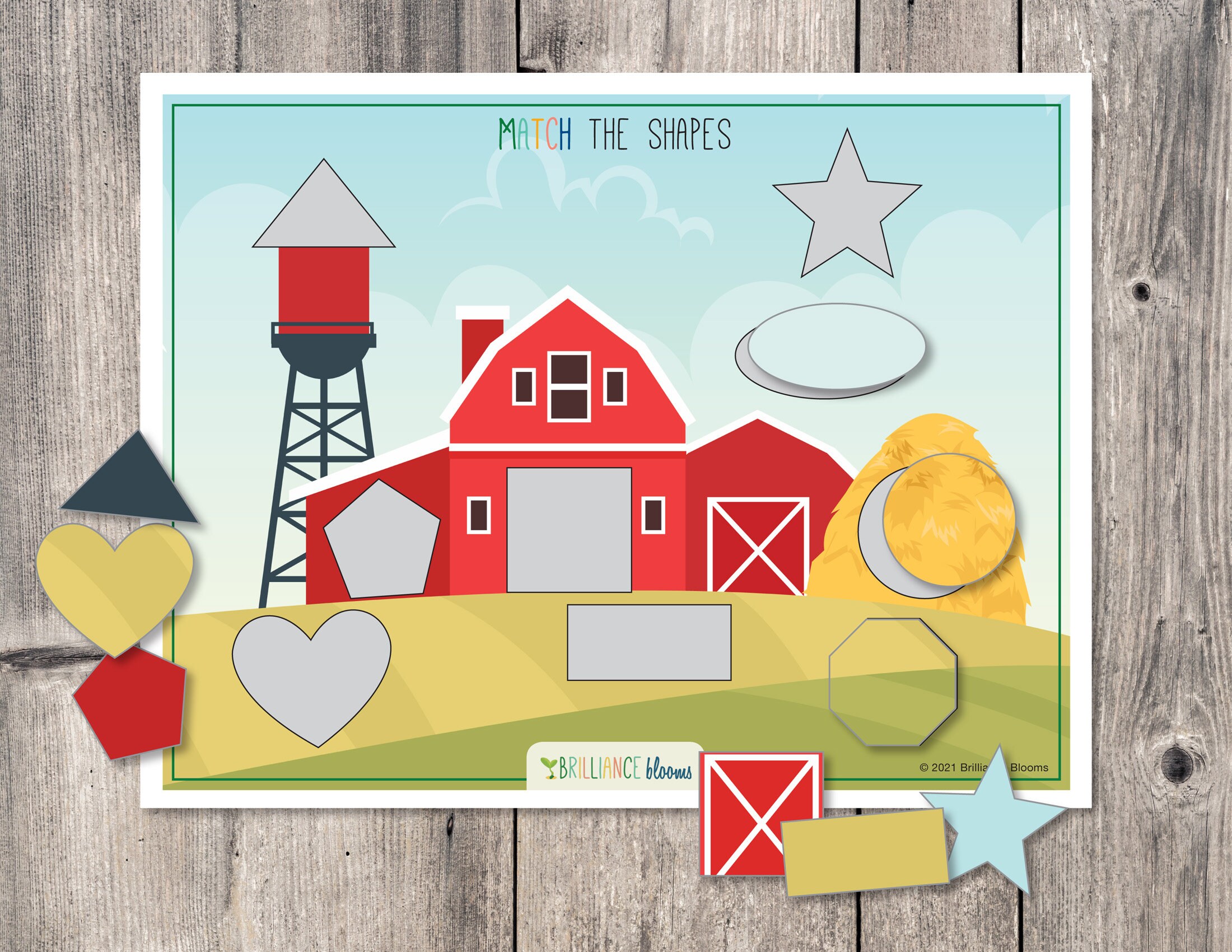 Printable Matching Activities, Farm Activity, Farm Animals Matching ...