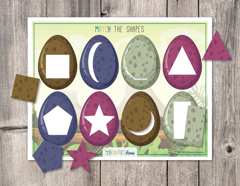 Printable Shape Matching Activity, Shape Sorting Activity, Preschool ...