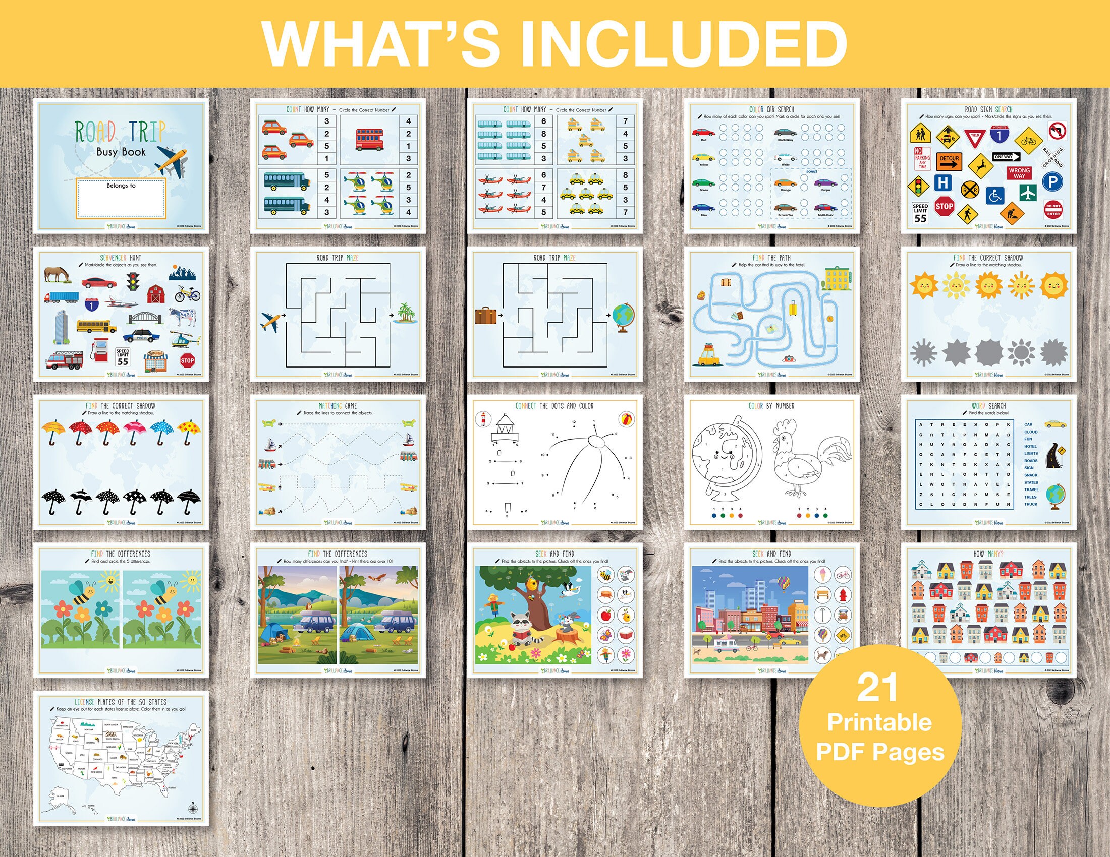 Road Trip Printable Preschool Busy Book Travel Busy Book - Etsy