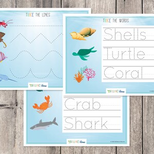 Printable Toddler Busy Book, Ocean Busy Book, Quiet Workbook, Ocean ...