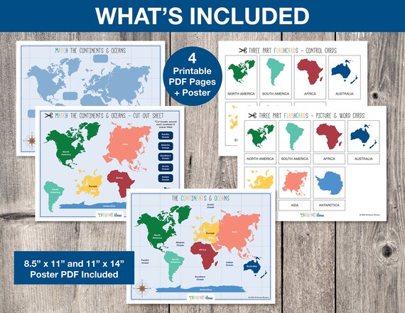 Printable Map Of Continents Labeled