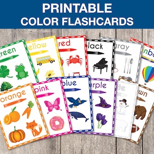 Printable Color Flashcards, Colors Flashcards, Preschool Activity ...