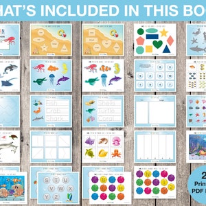 Printable Toddler Busy Book, Ocean Busy Book, Quiet Workbook, Ocean ...