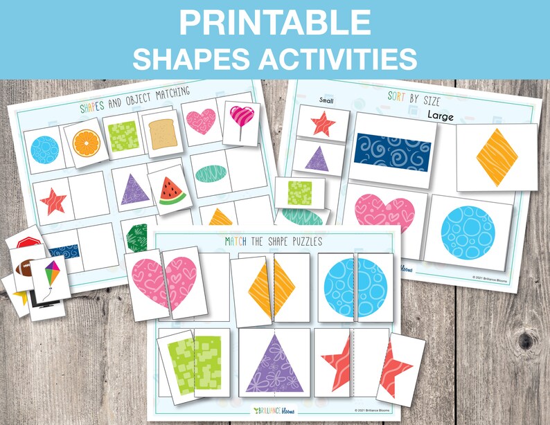 Printable Busy Book Page Shape Matching Toddler Activity | Etsy