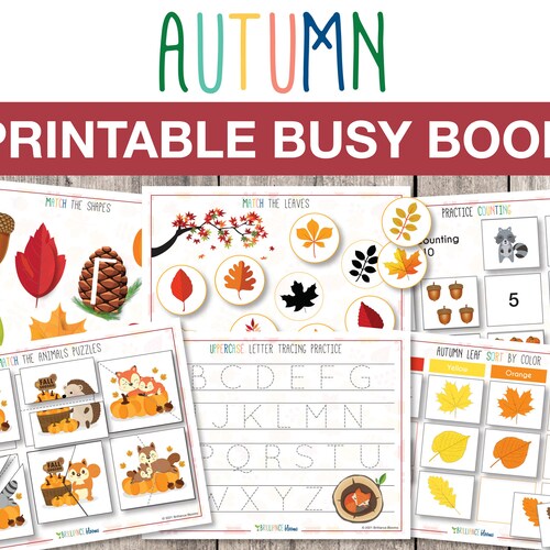 Fall Autumn Learning Binder Preschool Busy Book Letter | Etsy