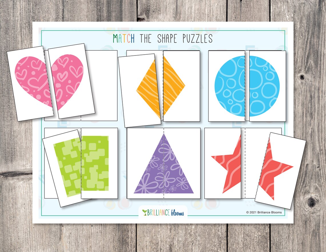 Printable Busy Book Page, Shape Matching, Toddler Activity, Preschool ...