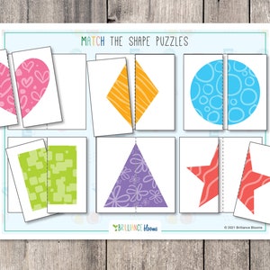 Printable Busy Book Page, Shape Matching, Toddler Activity, Preschool ...