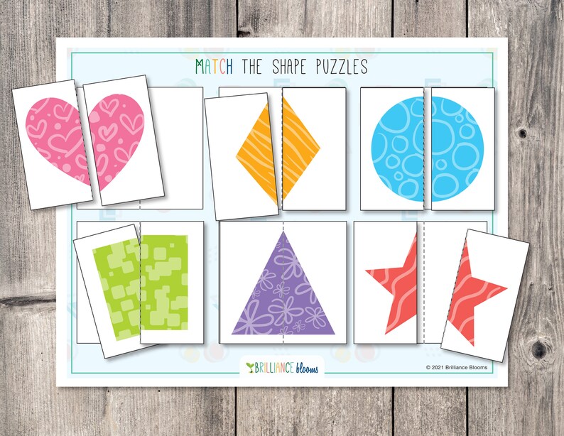Printable Busy Book Page, Shape Matching, Toddler Activity, Preschool ...