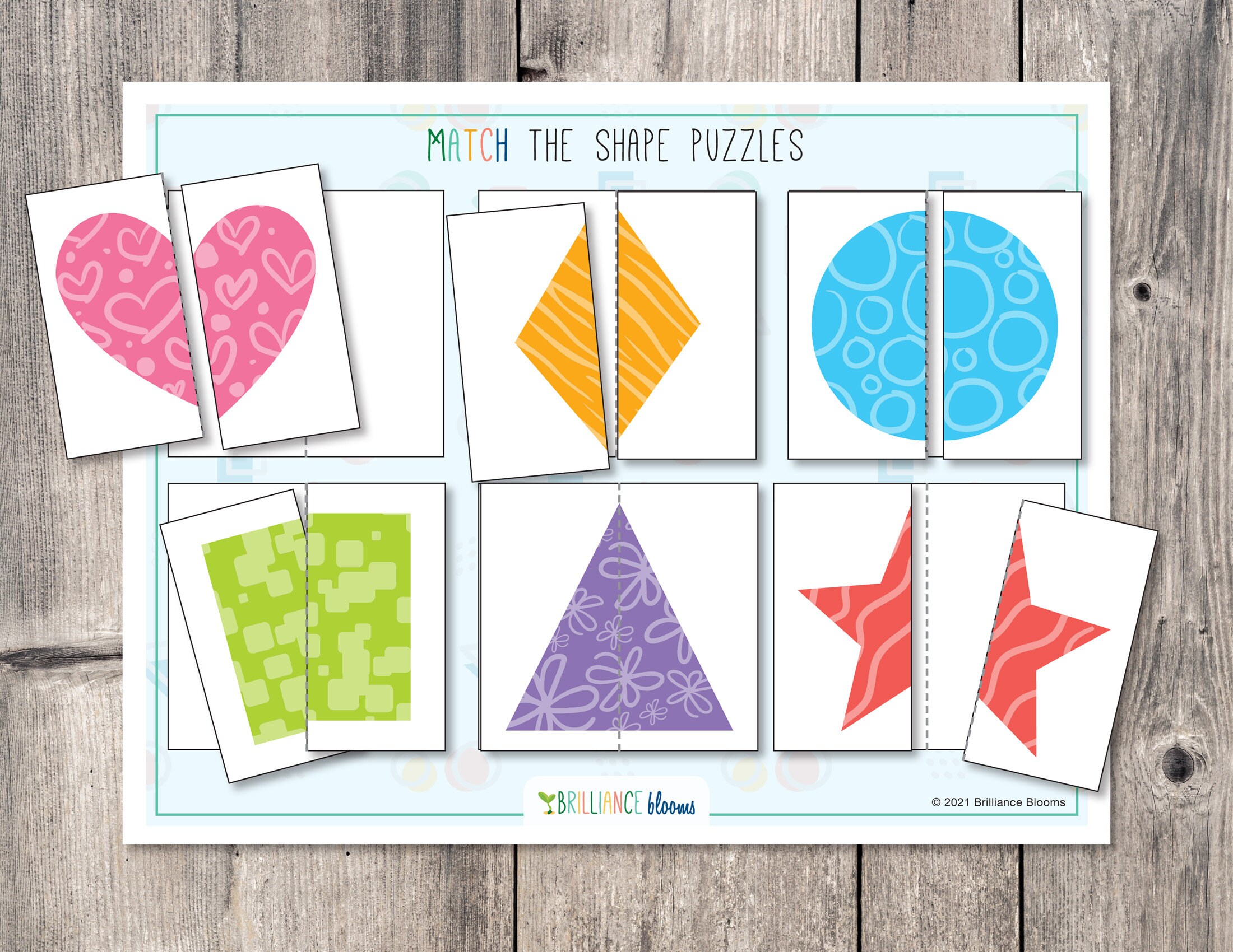 Printable Busy Book Page Shape Matching Toddler Activity - Etsy Ireland