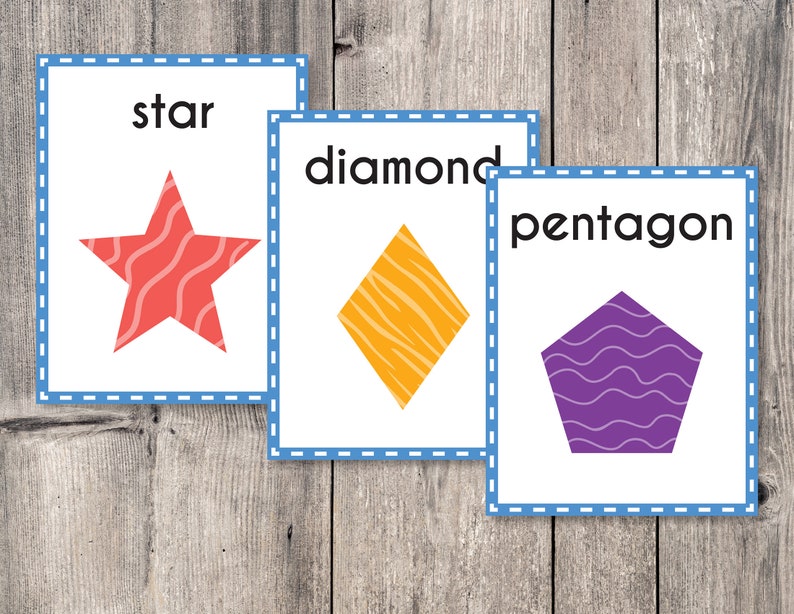 Printable Shapes Flashcards, Shapes Flashcards, Preschool Activity ...