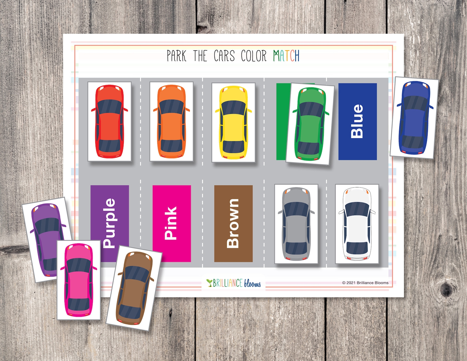 Printable Color Matching Activity, Color Sorting Activity, Preschool ...