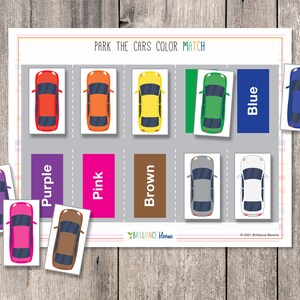 Printable Color Matching Activity, Color Sorting Activity, Preschool ...