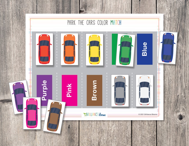 Printable Color Matching Activity, Color Sorting Activity, Preschool ...