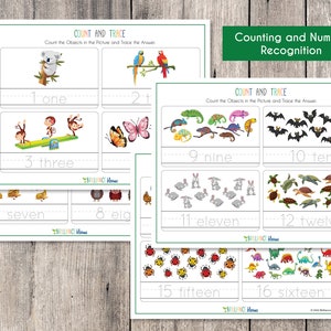 Printable Numbers 1-20 Worksheets, Number Tracing, Counting Practice ...