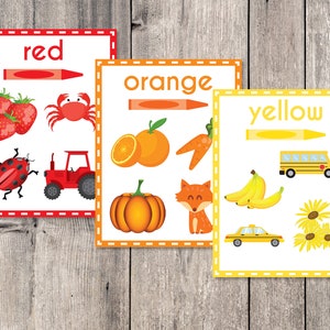 Printable Color Flashcards, Colors Flashcards, Preschool Activity ...