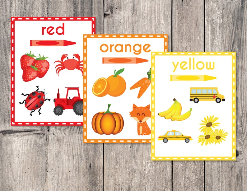 Printable Color Flashcards, Colors Flashcards, Preschool Activity ...
