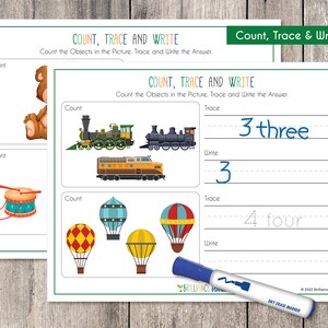 Printable Numbers 1-20 Worksheets, Number Tracing, Counting Practice ...