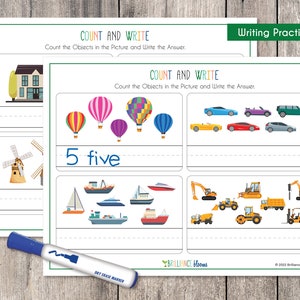 Printable Numbers 1-20 Worksheets, Number Tracing, Counting Practice ...