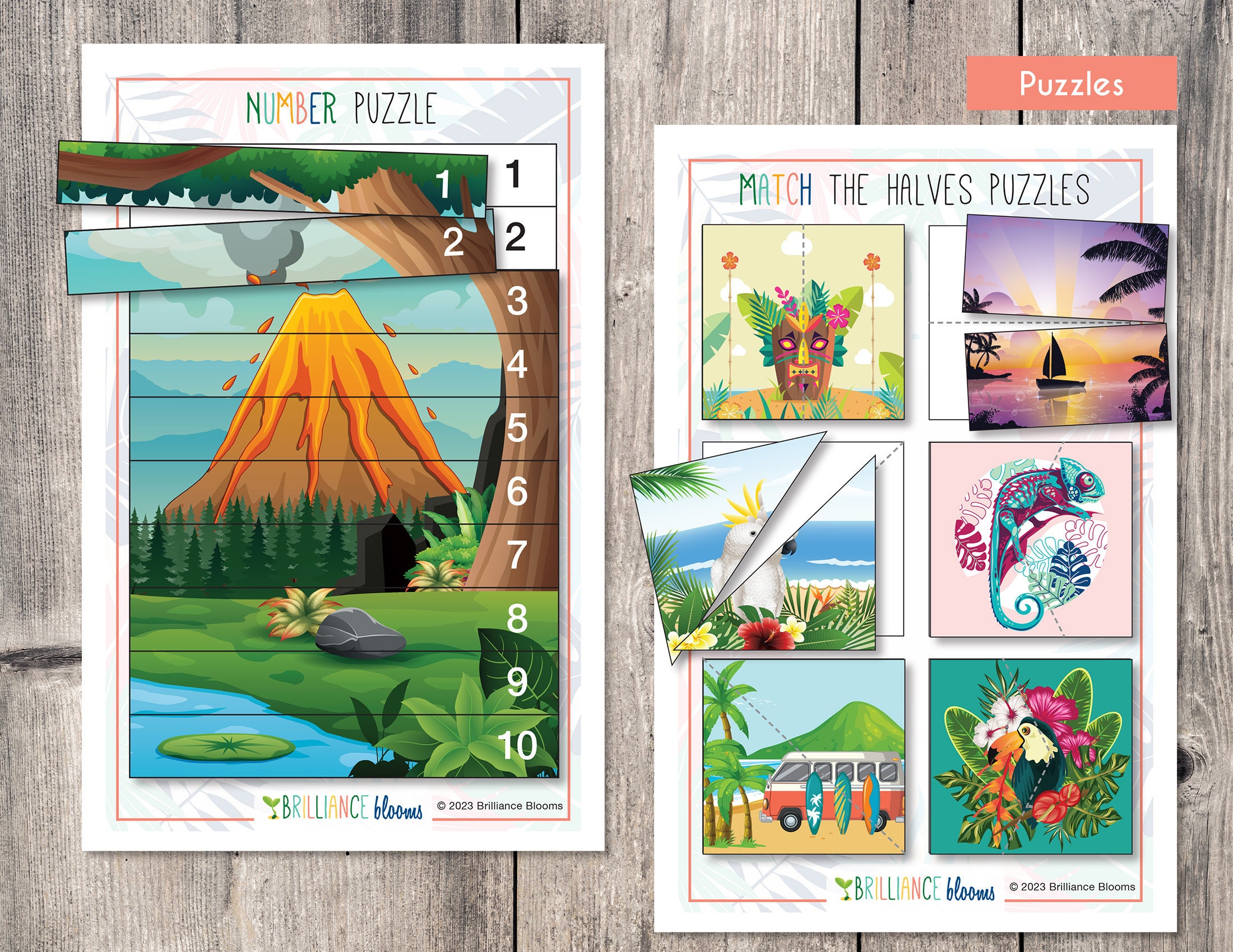 Travel Size Printable Busy Book, Tropical Busy Book, Quiet Workbook ...