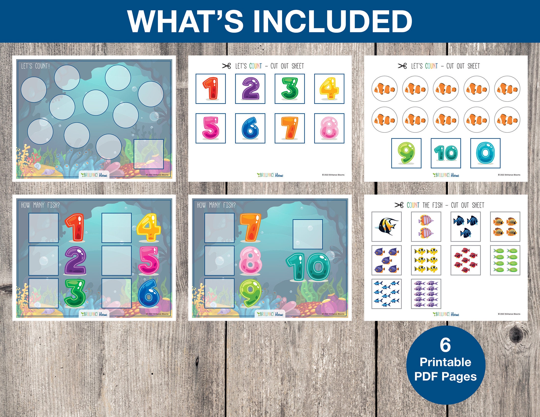 Printable Counting Activities, Let's Count 1 to 10, Learn to Count ...