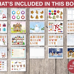 Printable Christmas Busy Book, Toddler Busy Book, Preschool Learning ...