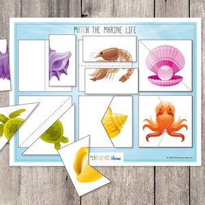 Printable Toddler Busy Book, Ocean Busy Book, Quiet Workbook, Ocean ...