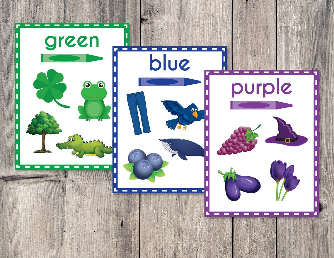 Printable Color Flashcards, Colors Flashcards, Preschool Activity ...