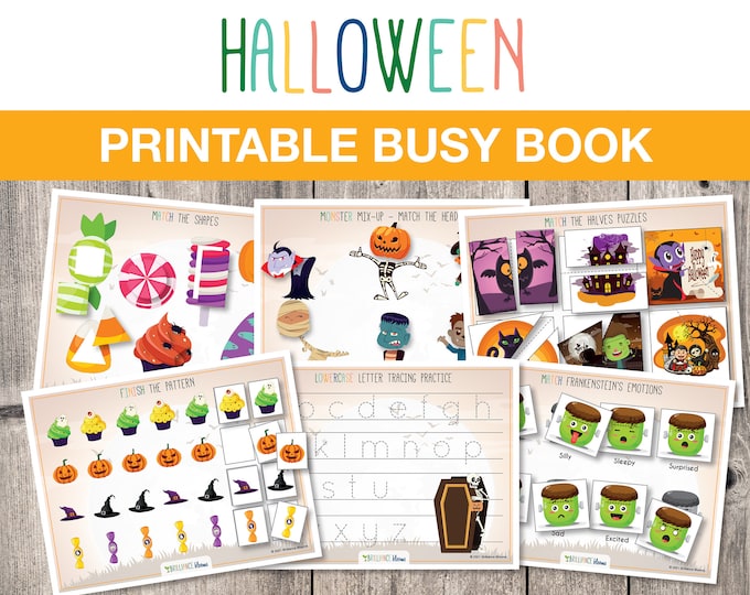 Halloween Busy Book Bundle No.2 Printable, Preschool Busy Binder ...