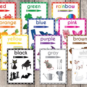 Printable Flashcards Bundle, Alphabet, Color Flashcards, Number ...