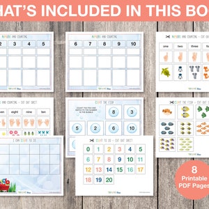 Printable Numbers Matching, Learn to Count, Counting Activity ...
