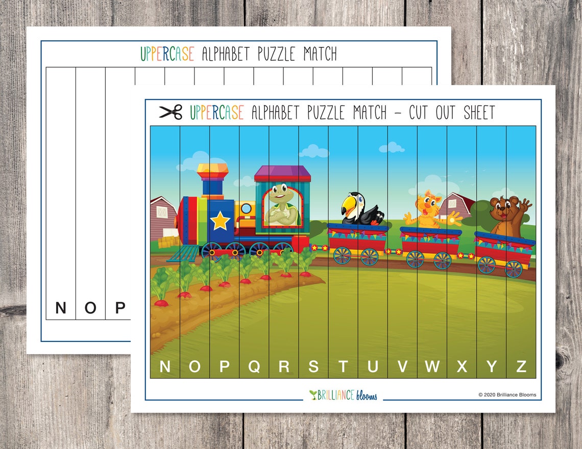 Printable Alphabet Matching Activity, Trains Alphabet Activity ...