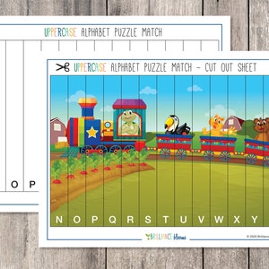 Printable Alphabet Matching Activity, Trains Alphabet Activity ...