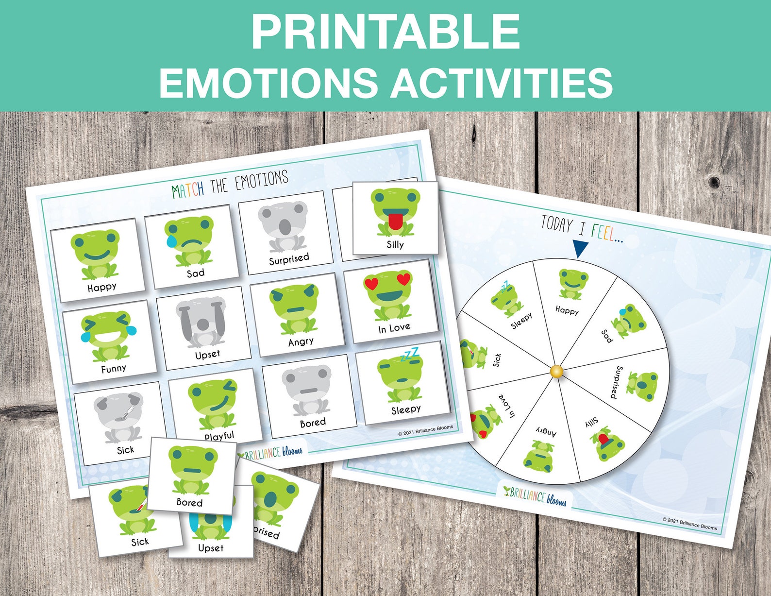 Match the Emotions Printable, Preschool Emotions Activity, Learn ...