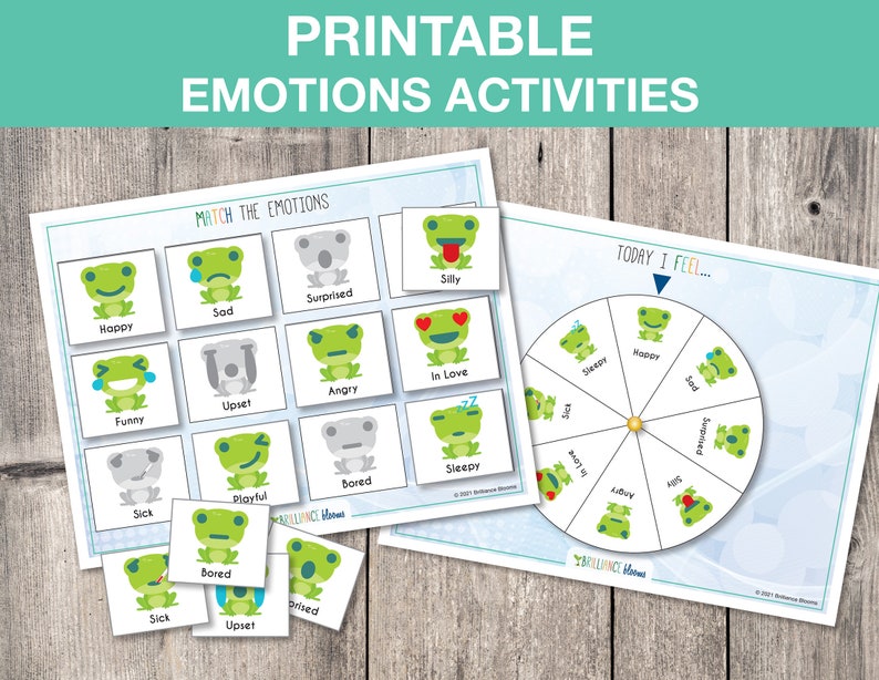 Match the Emotions Printable, Preschool Emotions Activity, Learn ...