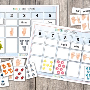 Printable Numbers Matching, Learn to Count, Counting Activity ...