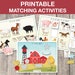 Printable Matching Activities, Farm Activity, Farm Animals Matching ...