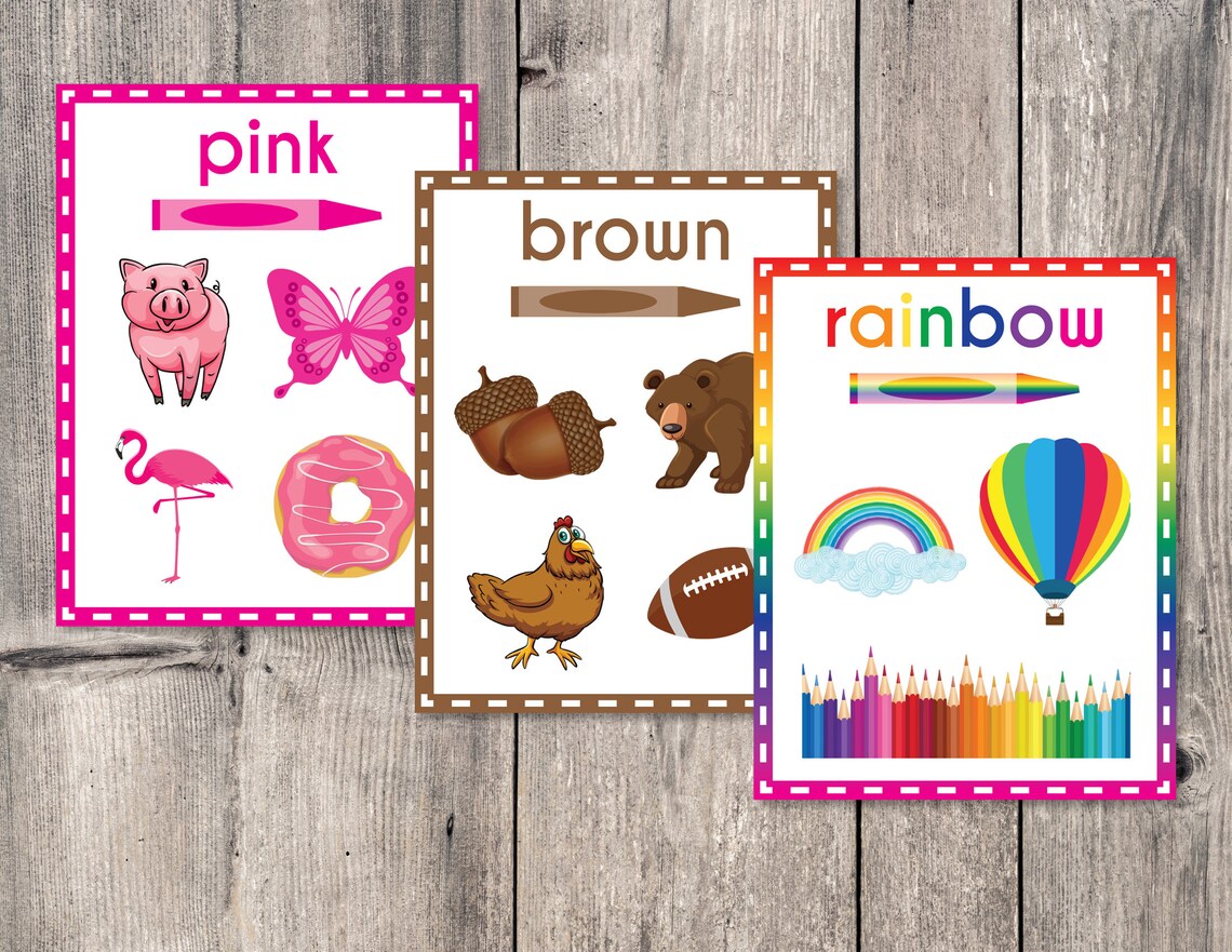Printable Color Flashcards, Colors Flashcards, Preschool Activity ...