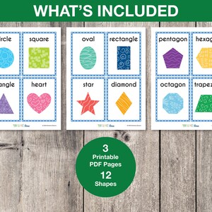 Printable Shapes Flashcards, Shapes Flashcards, Preschool Activity ...