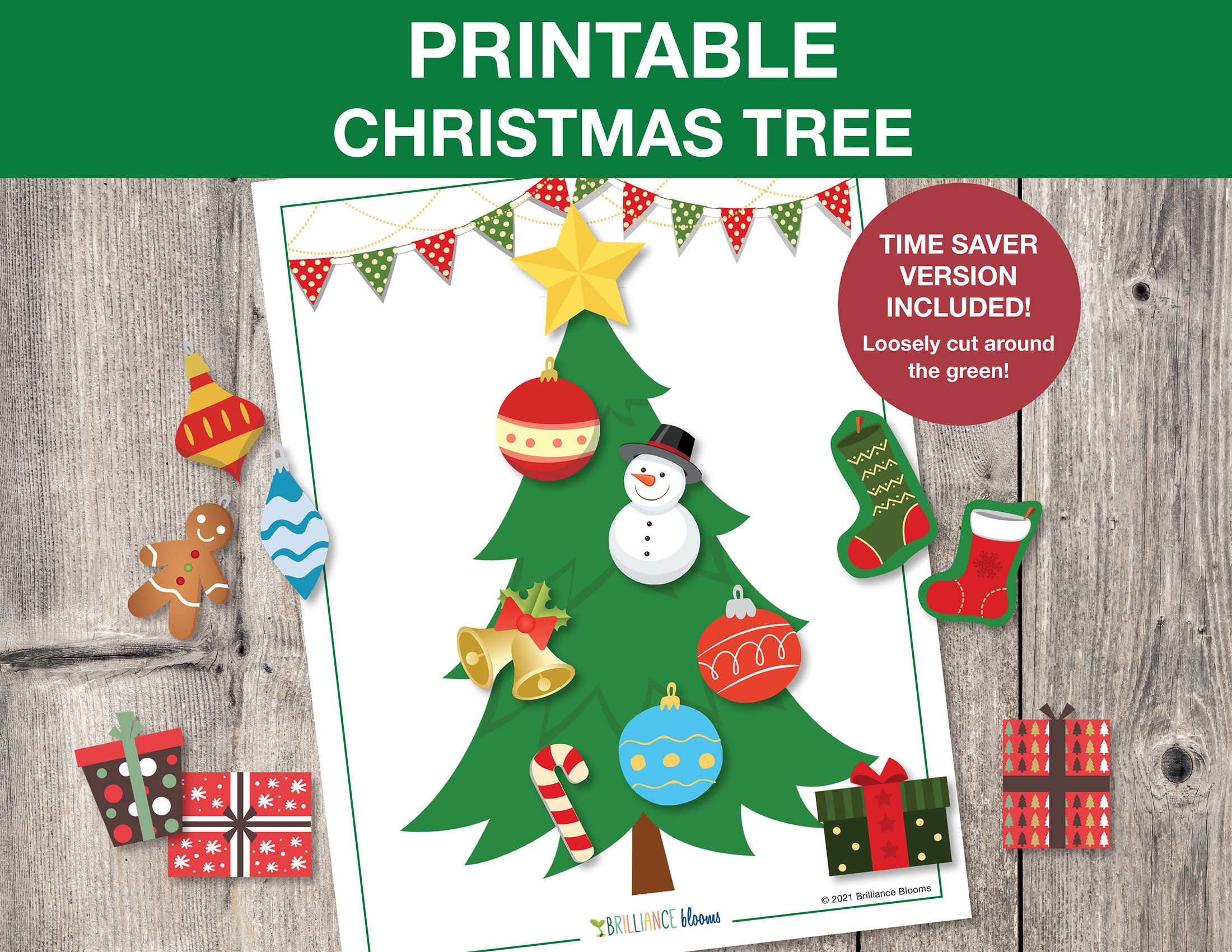 Printable Christmas Tree Activity, Christmas Activity for Kids ...