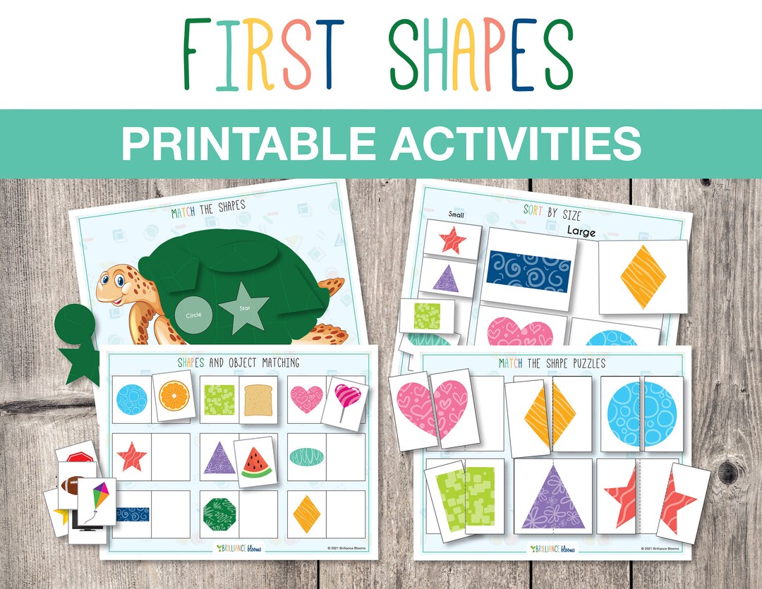 Printable Shape Matching Activity, Shape Sorting Activity, Preschool ...